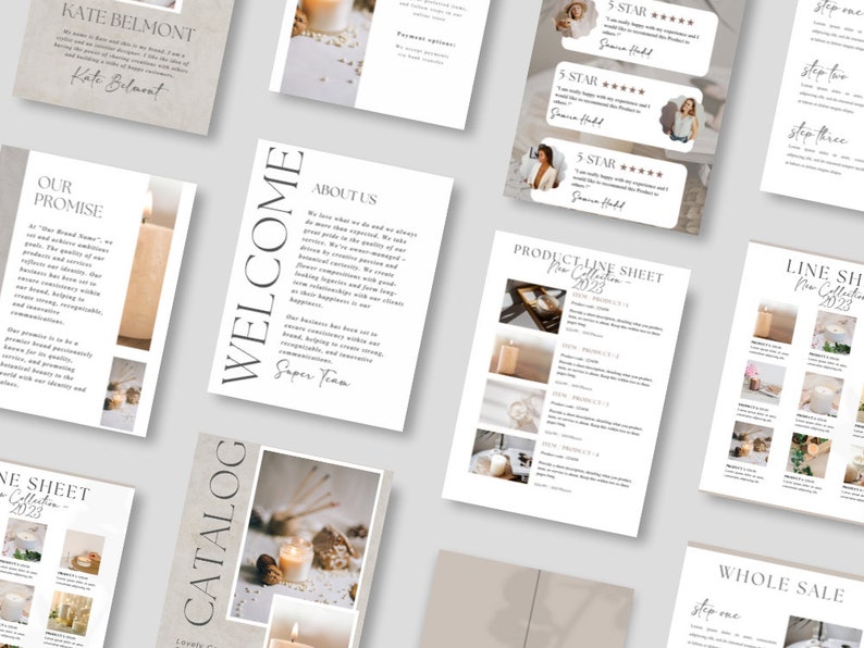 Editable and Printable Elegant Catalog Template, Wholesale Catalog ...