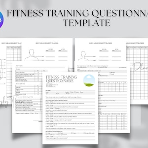 Editable Fitness Personal Training Questionnaire New Patient Intake ...