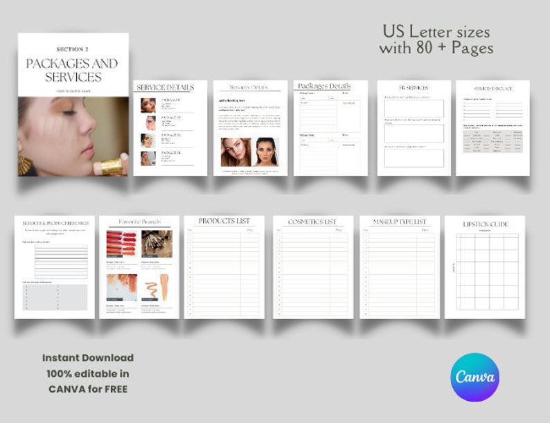 Editable Makeup Artist Business Plan Template, Printable Makeupbusiness ...