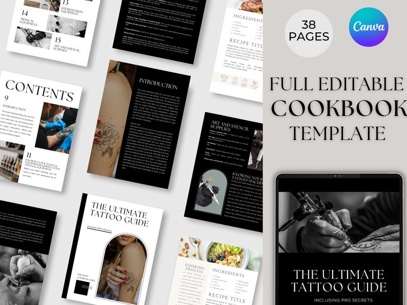 Editable and Printable Elegant Tattoo Guide Training Manual Instant ...