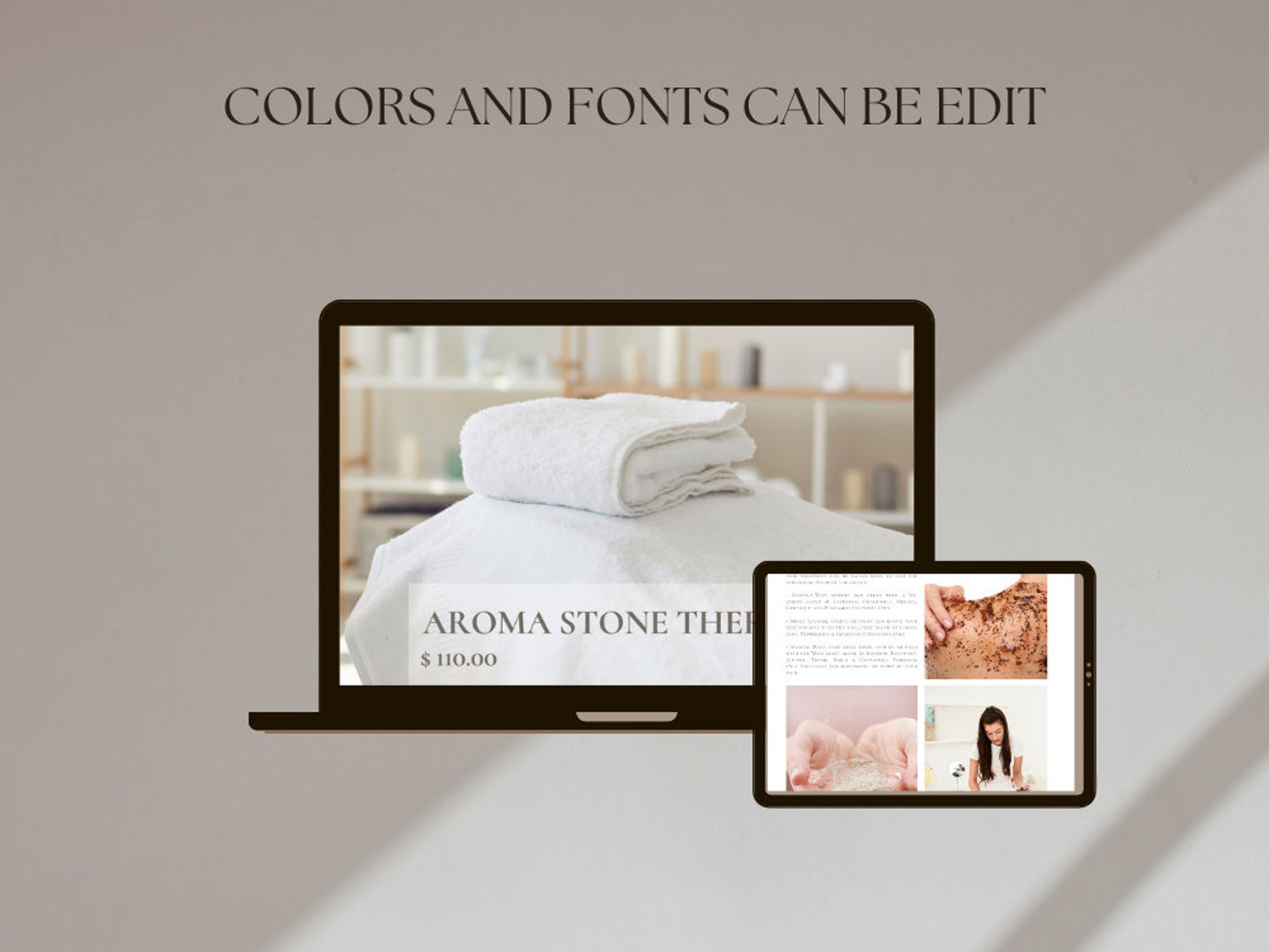 Editable and Printable Elegant Spa Catalog Template, Spa Services ...