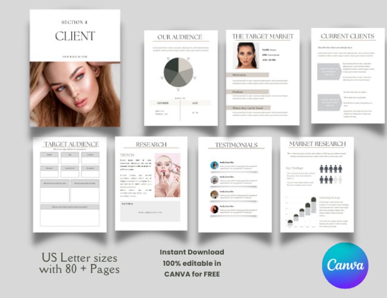 Editable Makeup Artist Business Plan Template, Printable Makeupbusiness ...