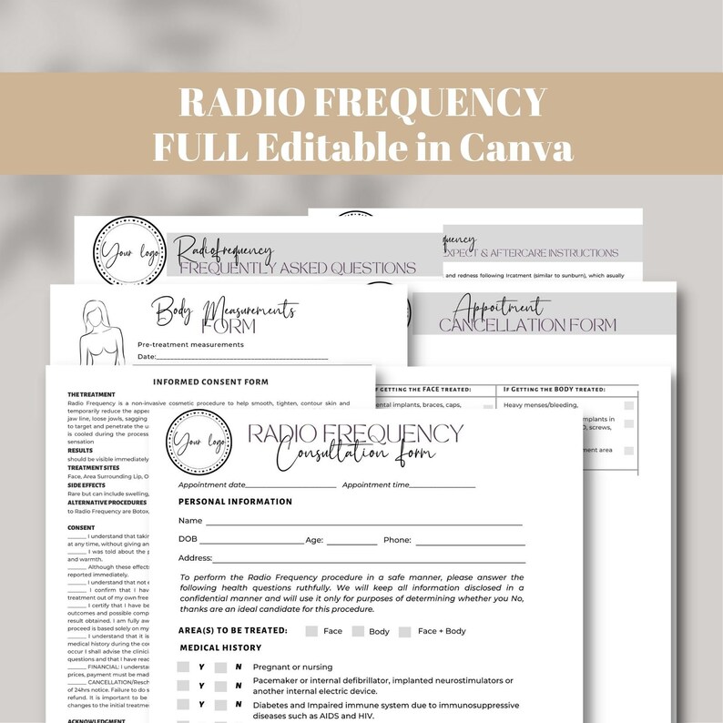 Full Editable Radio Frequency Form Template Radio Frequency - Etsy