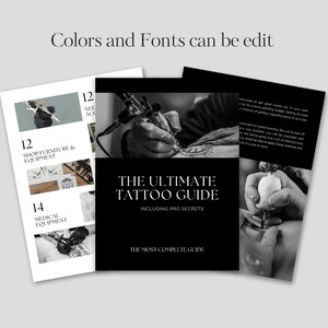 Editable and Printable Elegant Tattoo Guide Training Manual Instant ...