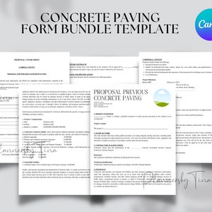 Editable and Printable Professional Concrete Paving Proposal Template ...