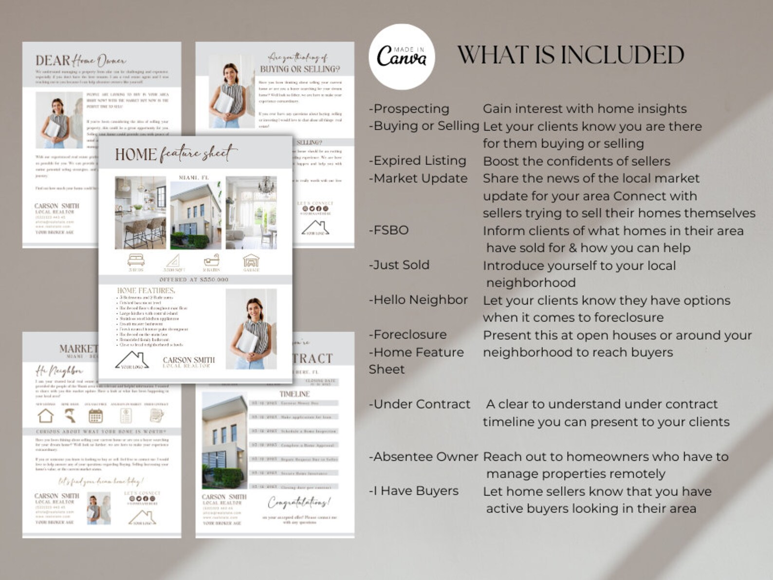 Editable Real Estate Marketing Letters, Real Estate Agent Prospecting ...