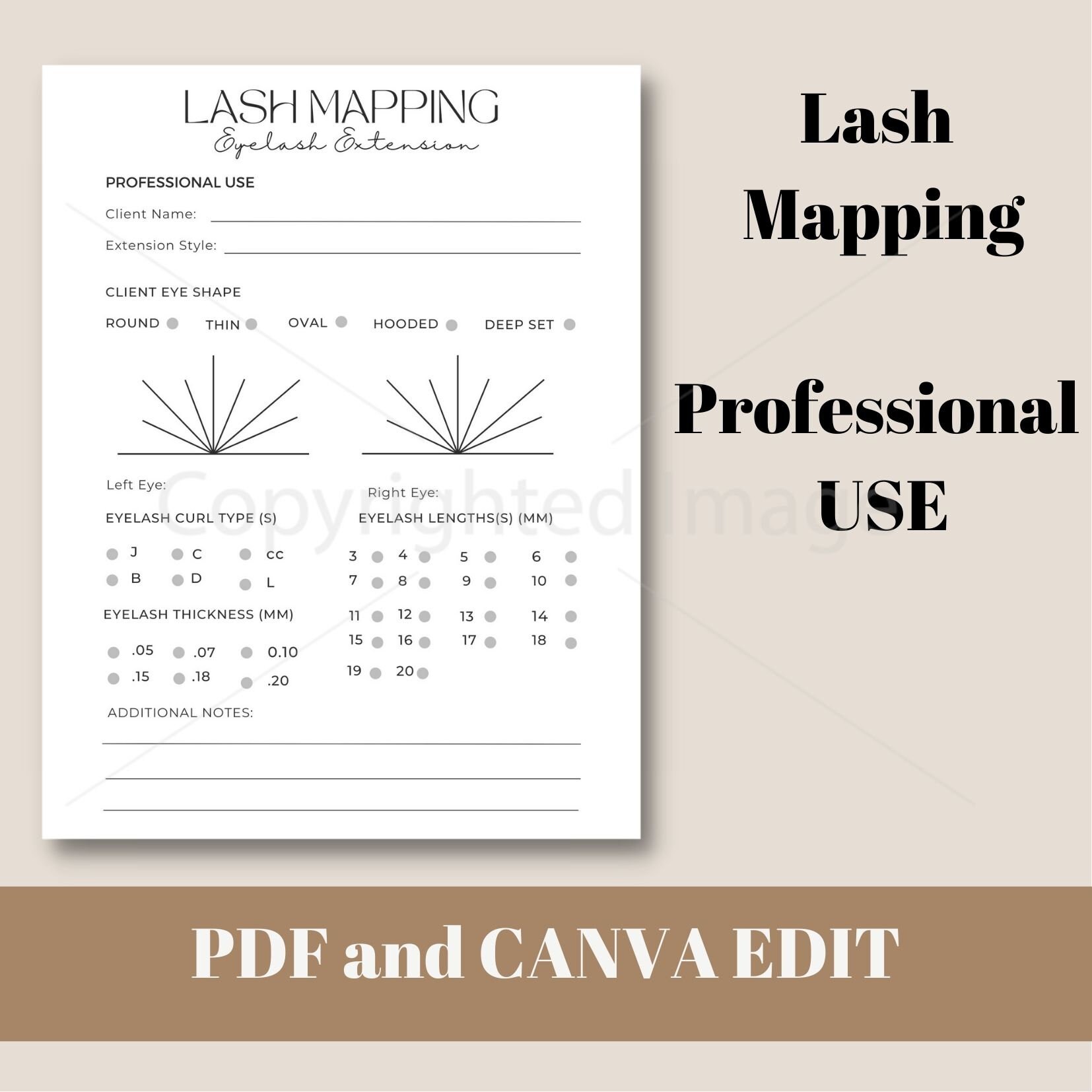 Editable Eyelash Consultation Form, Client Form, Patch Test, Photo ...