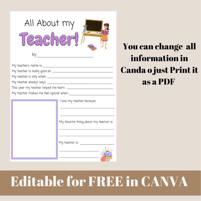Editable and Printable Teacher Appreciation Week, Teacher Printable ...