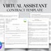 Editable and Printable Virtual Assistant Contract Template, Client ...