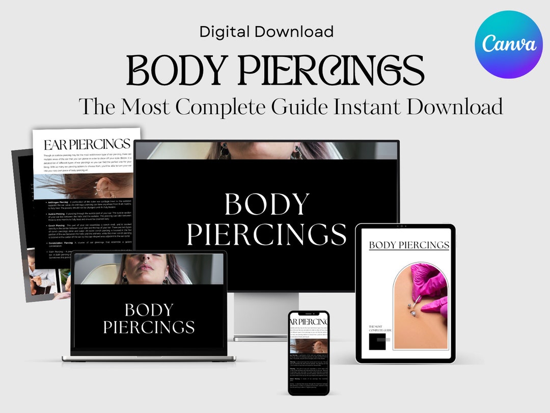 Editable and Printable Elegant Body Piercings the Most Complete Guide ...