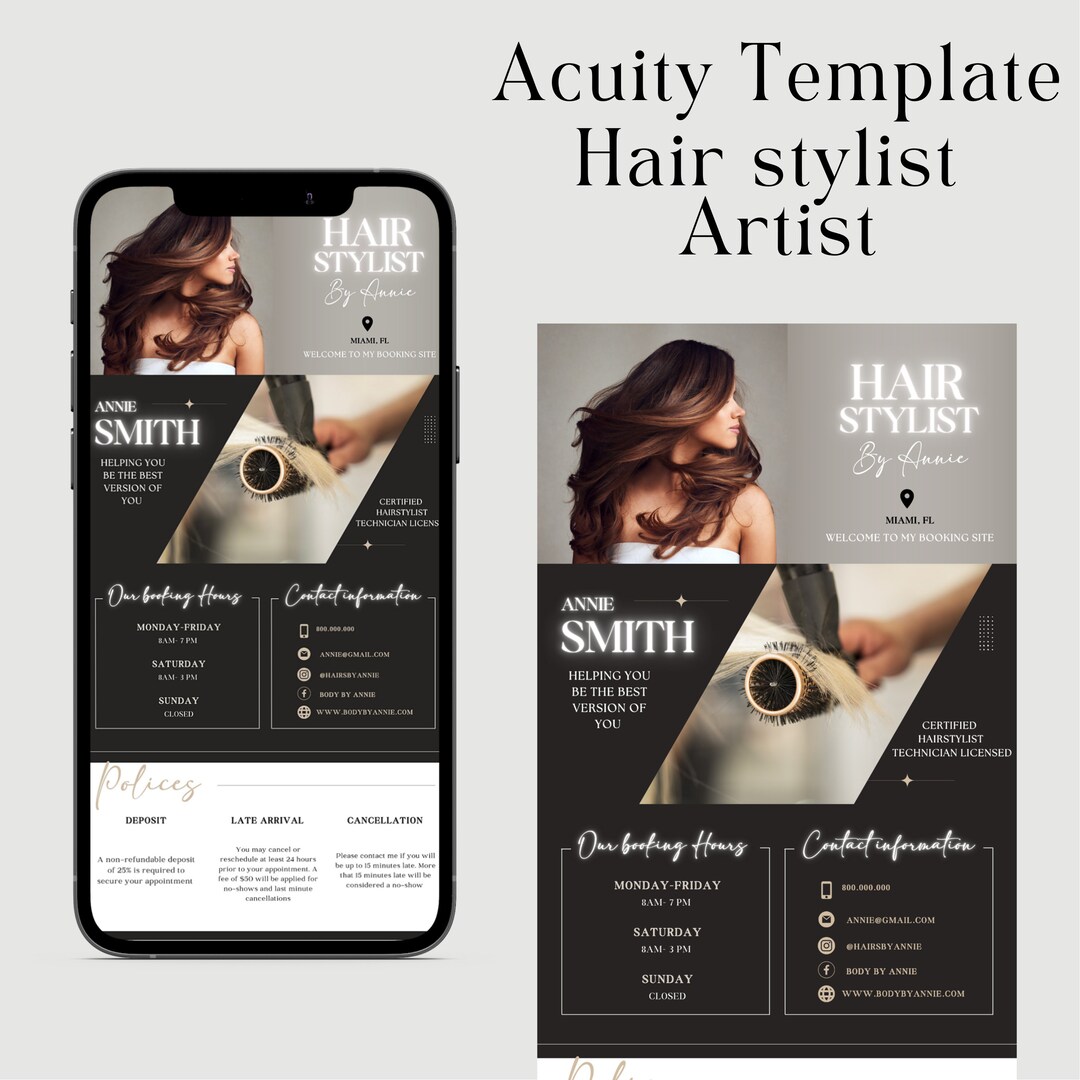 Acuity Scheduling Template, Acuity Template, Acuity Scheduling Template ...