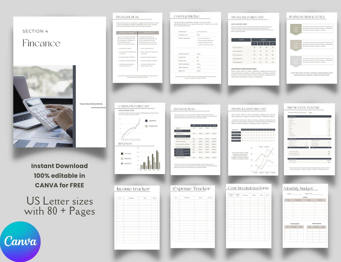 Editable Hair Stylist Business Plan Template Printable - Etsy