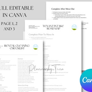 Editable and Printable Property Management Bundle Template, Tenant ...