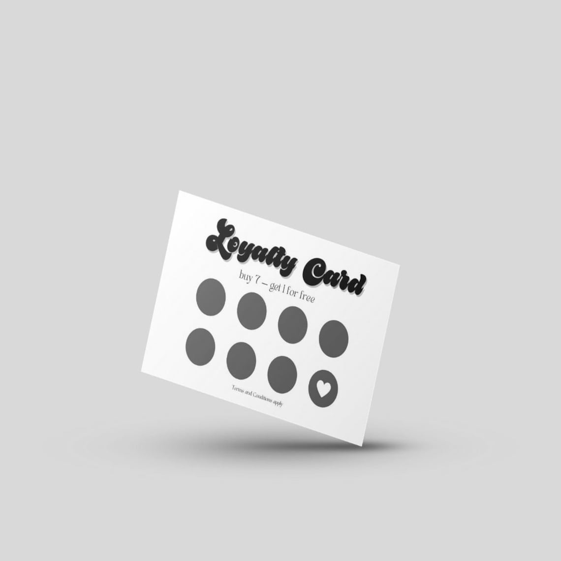Editable and Printable Retro Loyalty Card Template, Customer Punch Card ...