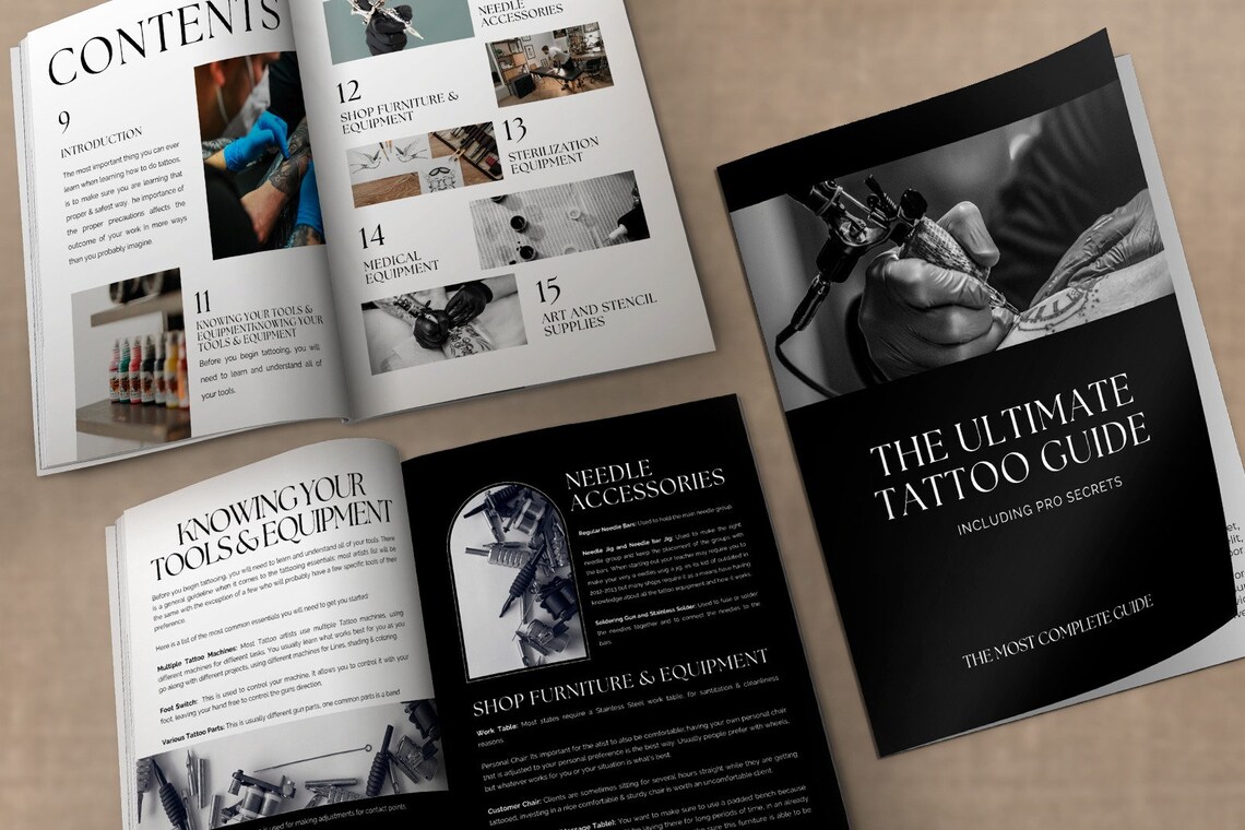 Editable and Printable Elegant Tattoo Guide Training Manual Instant ...