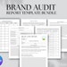 Editable and Printable Brand Audit Report Bundle Form Template, Brand ...