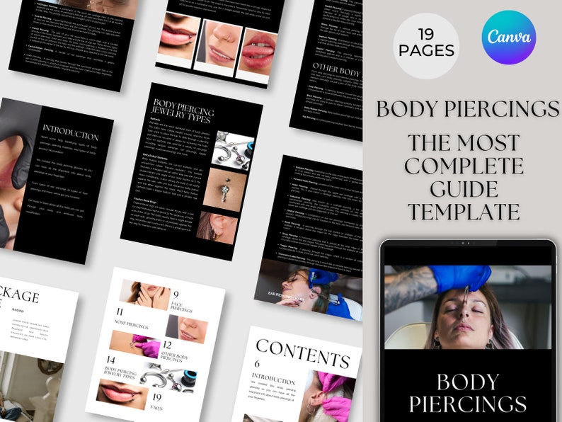 Editable and Printable Elegant Body Piercings the Most Complete Guide ...