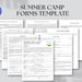 Editable and Printable Summer Camp Registration Form Template, Canva ...