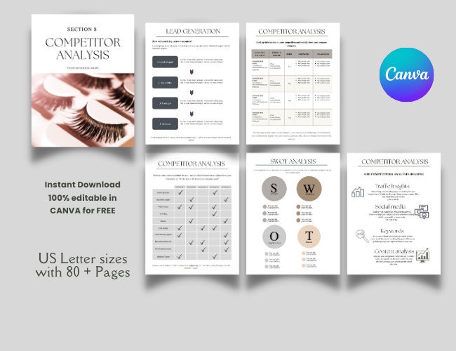 Editable Eyelash Business Plan Template Eyelash Business - Etsy