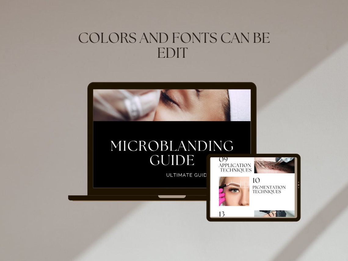 Editable and Printable Elegant Microblading Guide Training Manual ...