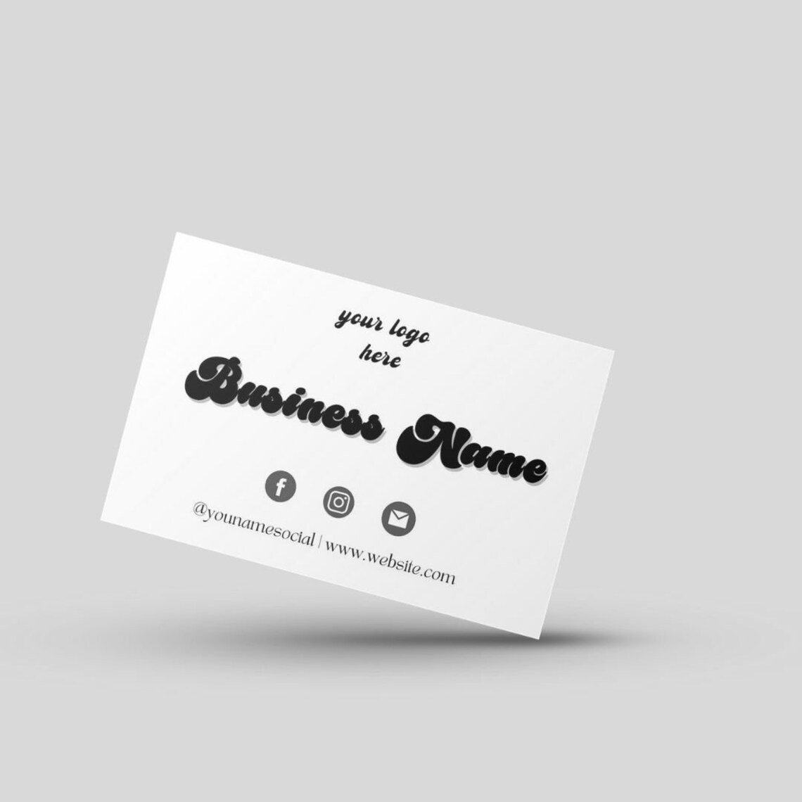 Editable and Printable Retro Loyalty Card Template, Customer Punch Card ...