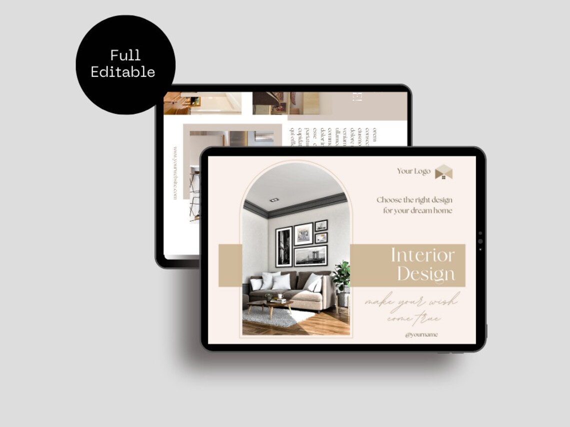 Editable Client Interior Design Presentation Proposal Template, Client ...