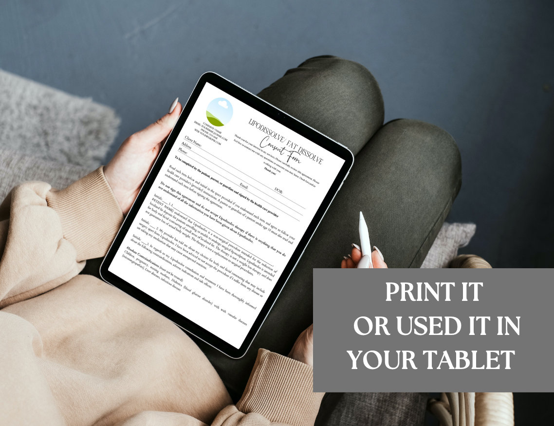 Editable Fat Dissolve Consent Form, Fat Dissolving Bundle Forms ...