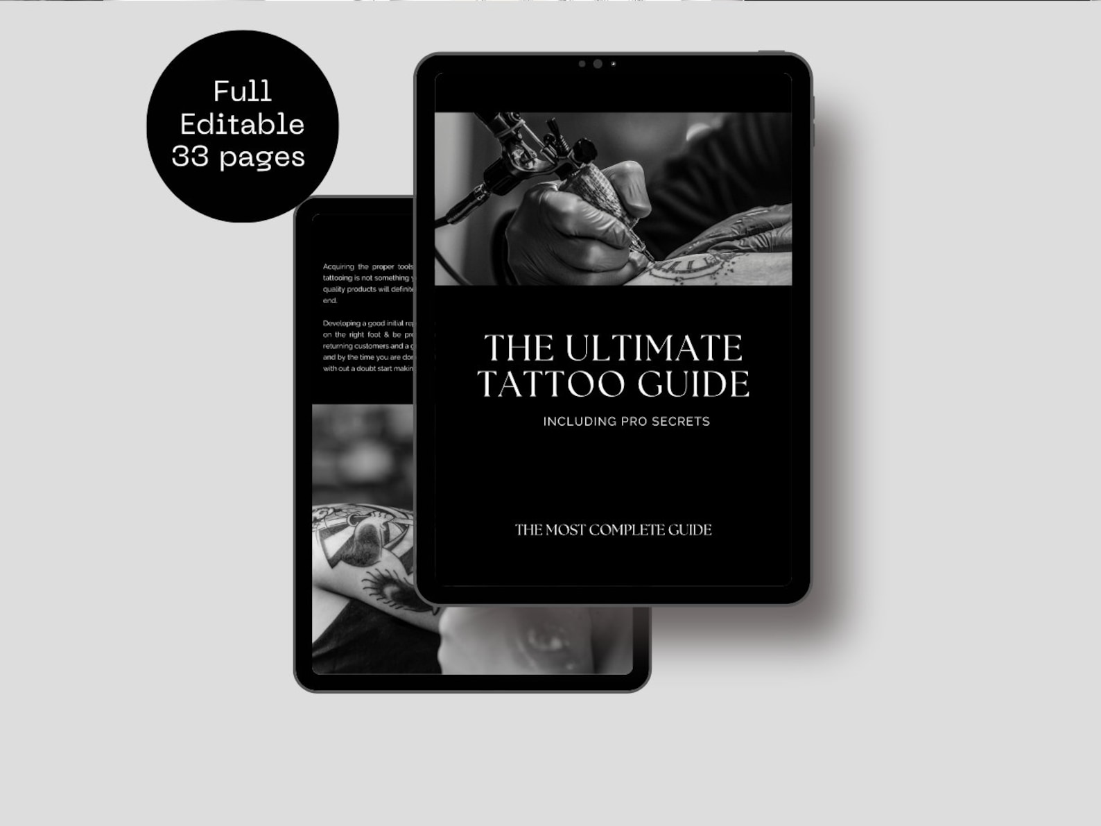 Editable and Printable Elegant Tattoo Guide Training Manual Instant ...