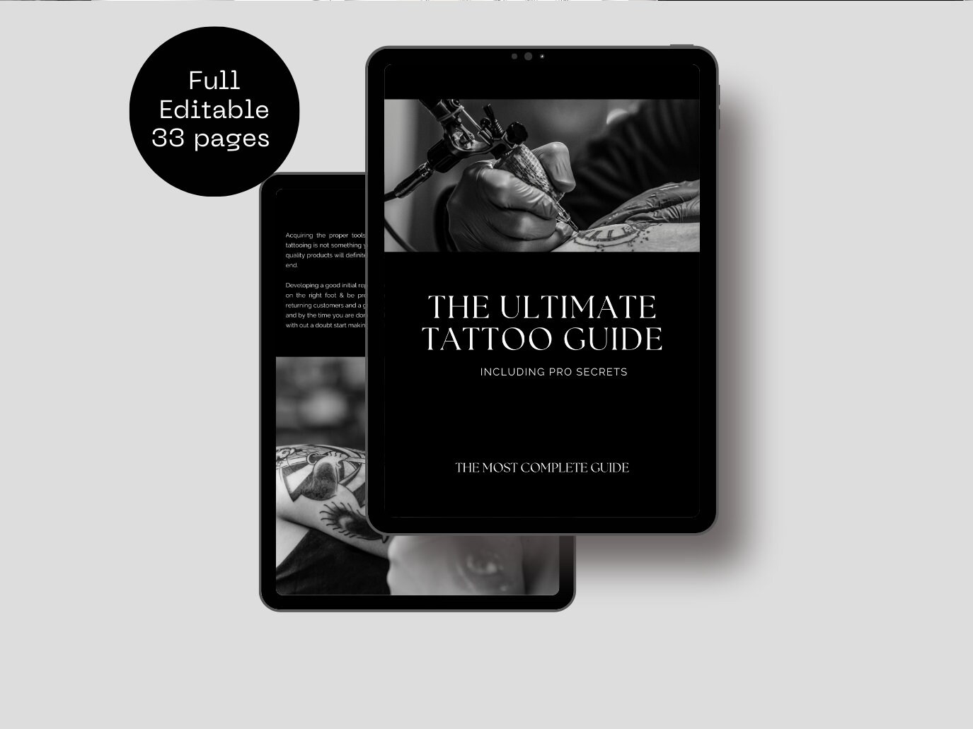 Editable and Printable Elegant Tattoo Guide Training Manual Instant ...