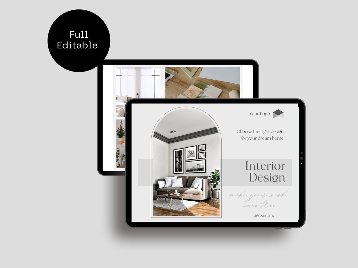 Editable Client Interior Design Presentation Proposal Template, Client ...