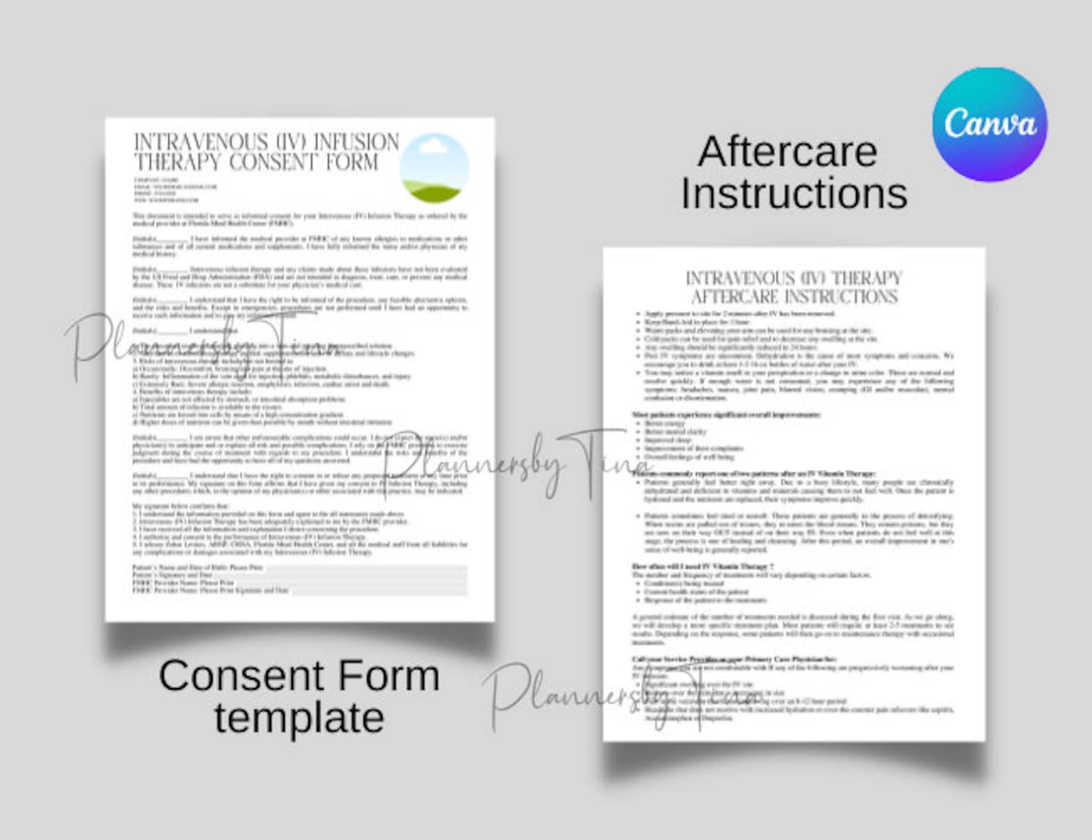 Editable IV Infusion Therapy Forms Template, IV Fluid Therapy Consent ...