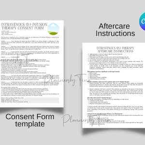 Editable IV Infusion Therapy Forms Template, IV Fluid Therapy Consent ...