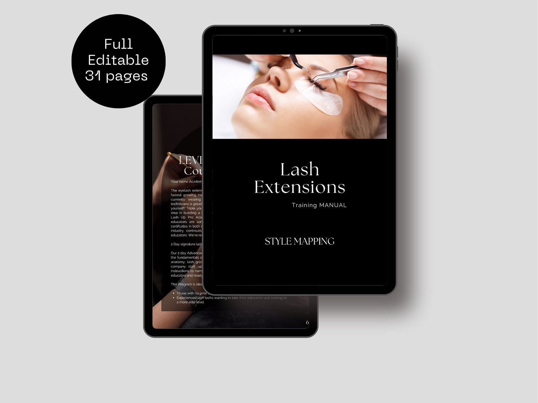 Editable and Printable Elegant Eyelash Extension Training Manual ...