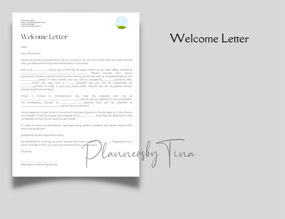 Editable and Printable Property Management Bundle Template, Tenant ...