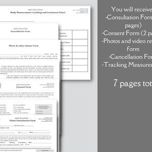 Editable Body Sculpting Client Intake Bundle Forms, Body Sculpting ...