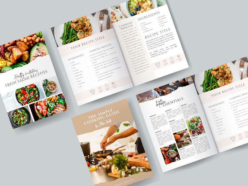 Editable and Printable Cookbook Template, Recipe Book Template ...
