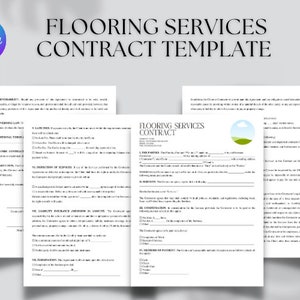 Editable Flooring Construction Services Contract Agreement ...