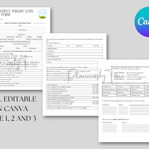 Editable New Patient Weight Loss Intake Form Template, Weight Loss ...
