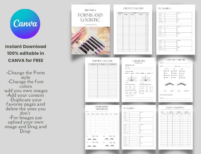 Editable Eyelash Business Plan Template Eyelash Business - Etsy Australia