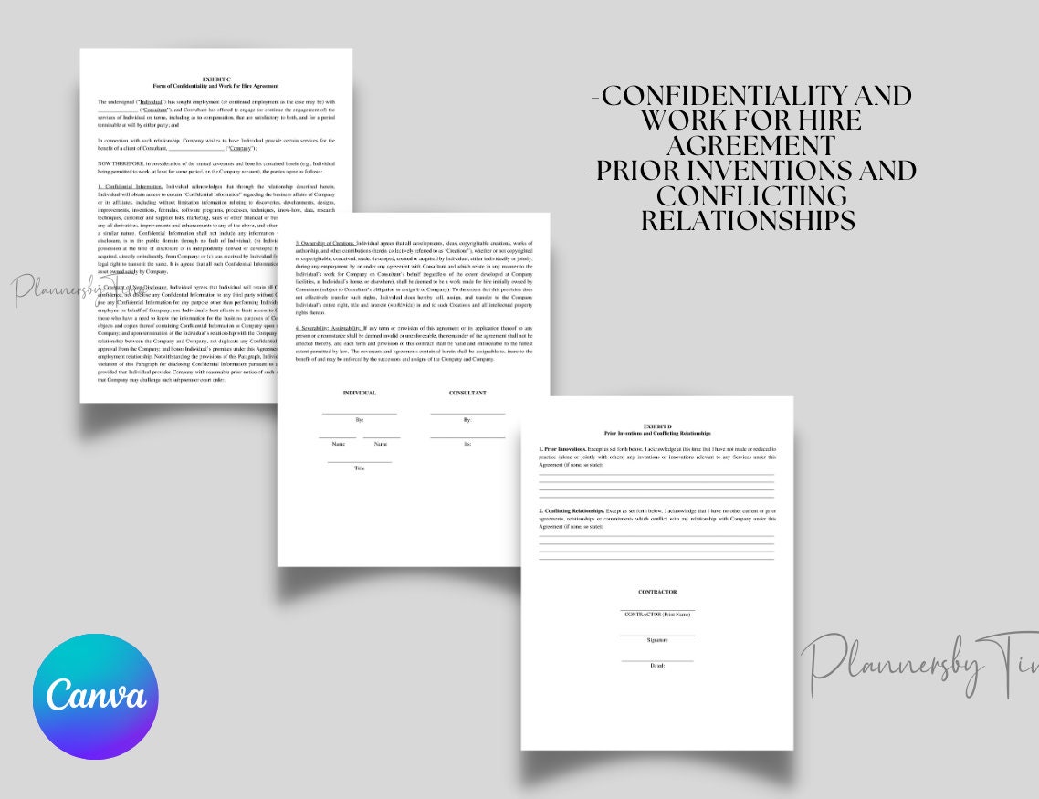 Editable and Printable Independent Contractor Contract Template ...