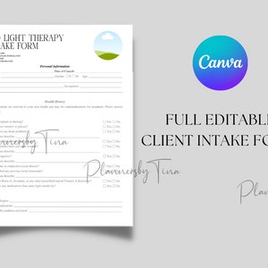 Editable LED Light Therapy Bundle Form Template, LED Light Emitting ...