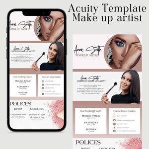 Makeup Artist Acuity Scheduling Template, Acuity Template, Acuity ...