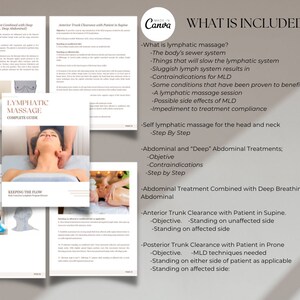 Editable and Printable Elegant Lymphatic Massage Complete Guide Instant ...
