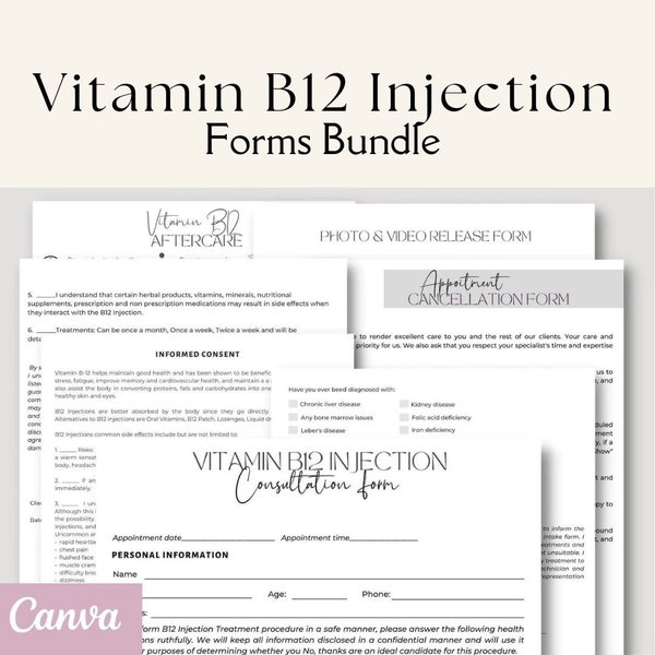 Vitamin Injections Consent Forms - Etsy
