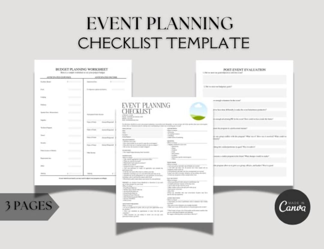 Fully Editable Ultimate Event Planning Checklist Template With Post ...