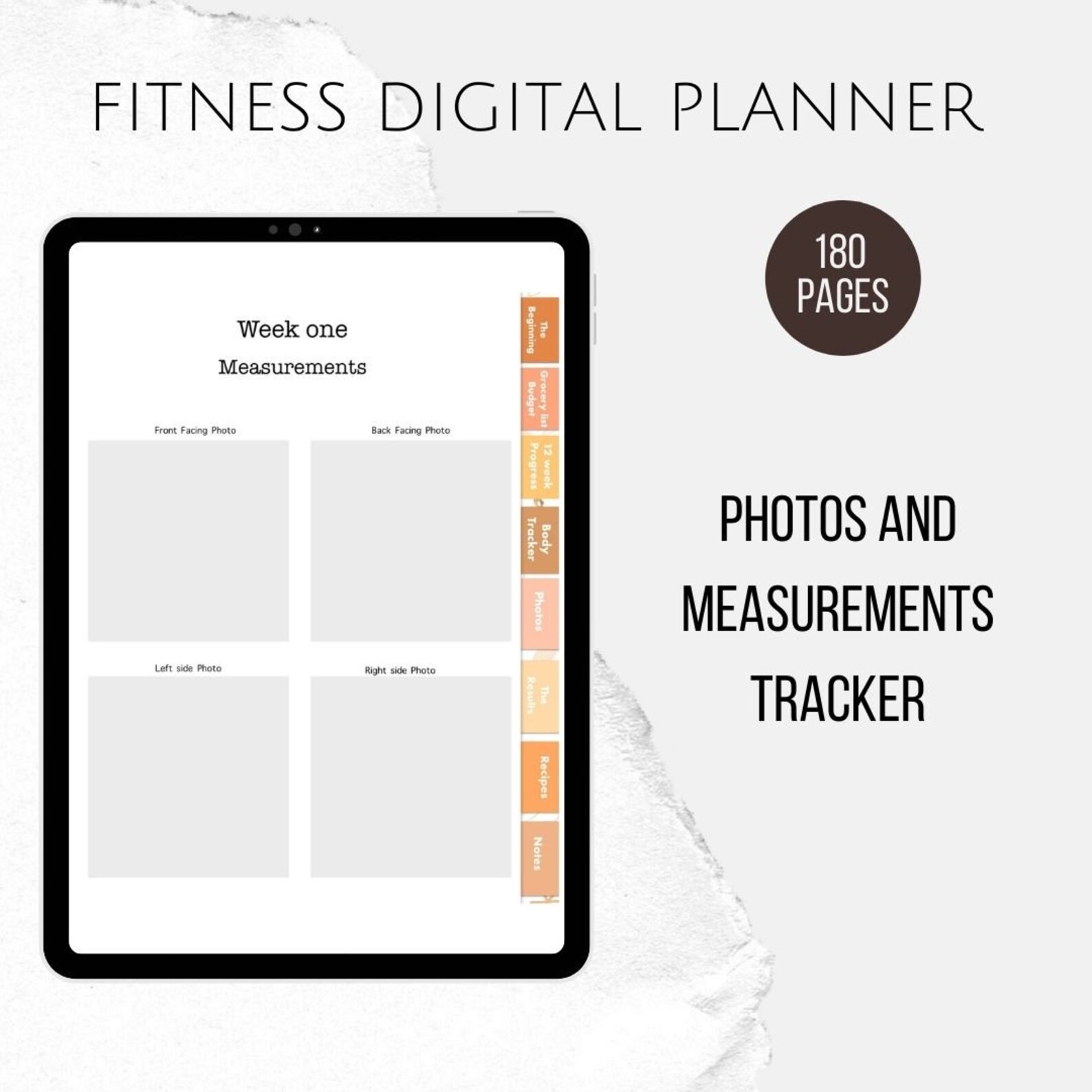 Fitness Digital Planner Goodnotes, 12 Weeks Digital Planner for Ipad ...