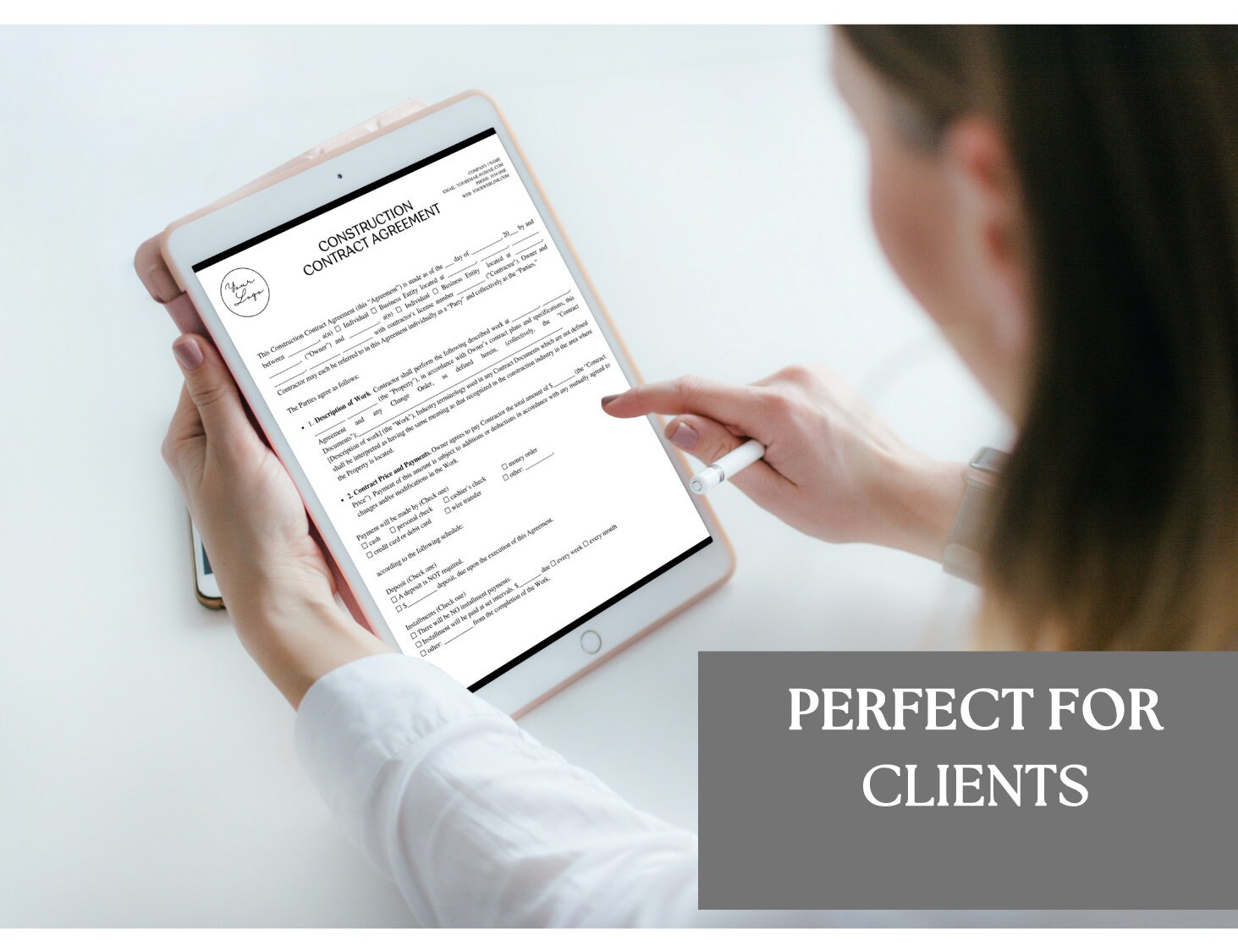 Editable Construction Services Contract Agreement, Professional ...