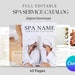 Editable and Printable Elegant Spa Catalog Template, Spa Services ...