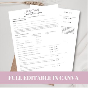 Editable and Printable Spray Tan Business Template, Spray Tanning ...