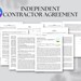 Editable and Printable Independent Contractor Contract Template ...